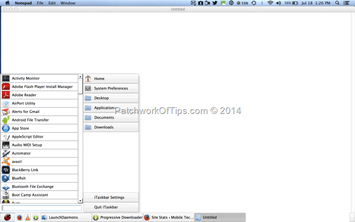 How To Get Windows Taskbar On Apple Mac OS X